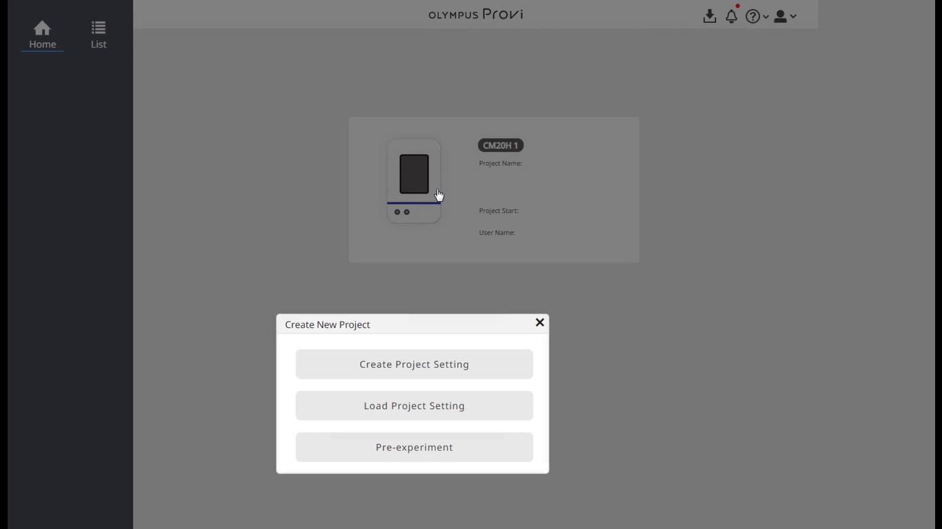 How to Start Your Cell Culture with CM20 : Setting Up a Project ...