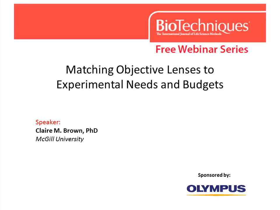Matching Objective Lenses To Experimental Needs And Budgets | 奥林巴斯生物显微镜